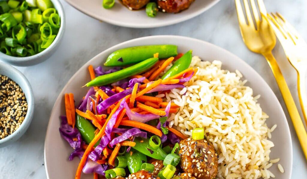 Sticky Teriyaki Chicken Meatballs and Rice - The Girl on Bloor - Guia Plano de Saúde | Telefone ...